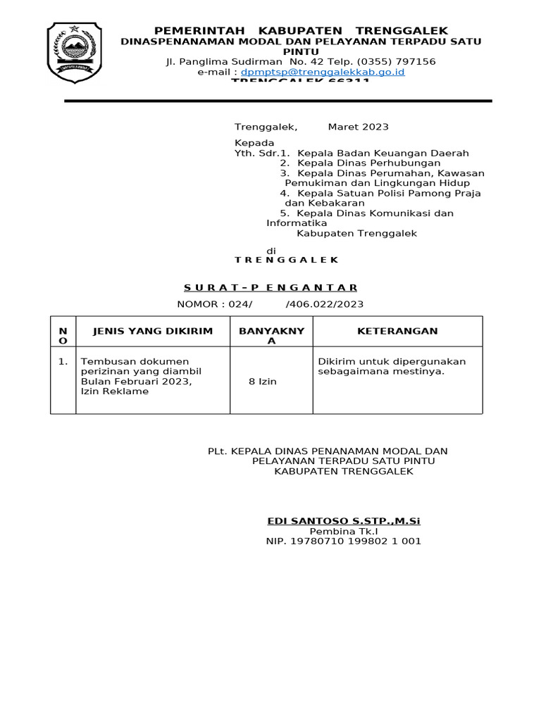 Surat Tembusan 2023.1 | PDF