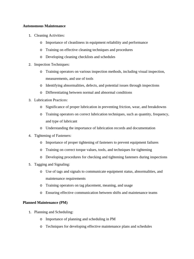 Comprehensive Guide to Autonomous Maintenance | PDF | Technology ...