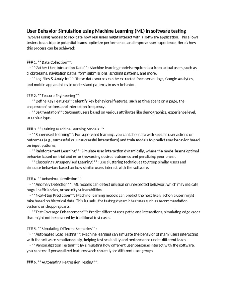 User Behavior Simulation | PDF | Machine Learning | Software Testing