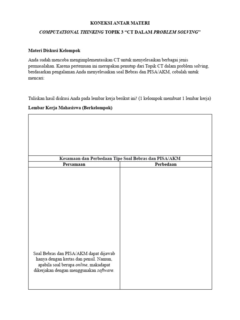 T3.7 Koneksi Antar Materi - CT | PDF