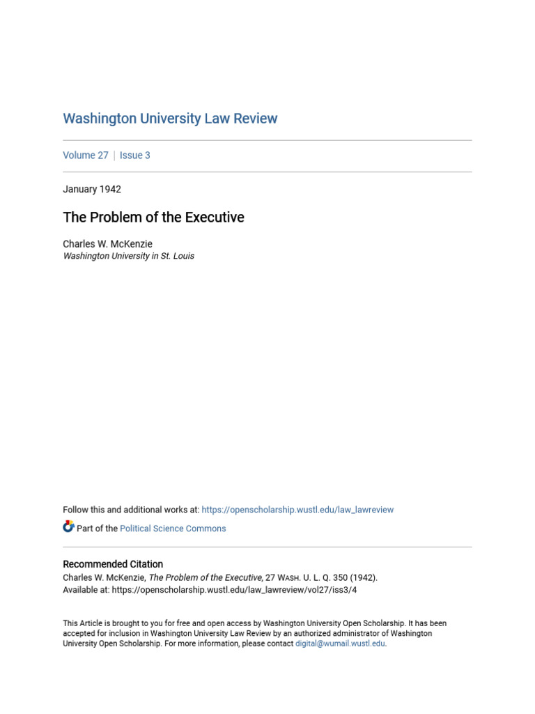 The Problem of The Executive | PDF | Veto | Bill (Law)