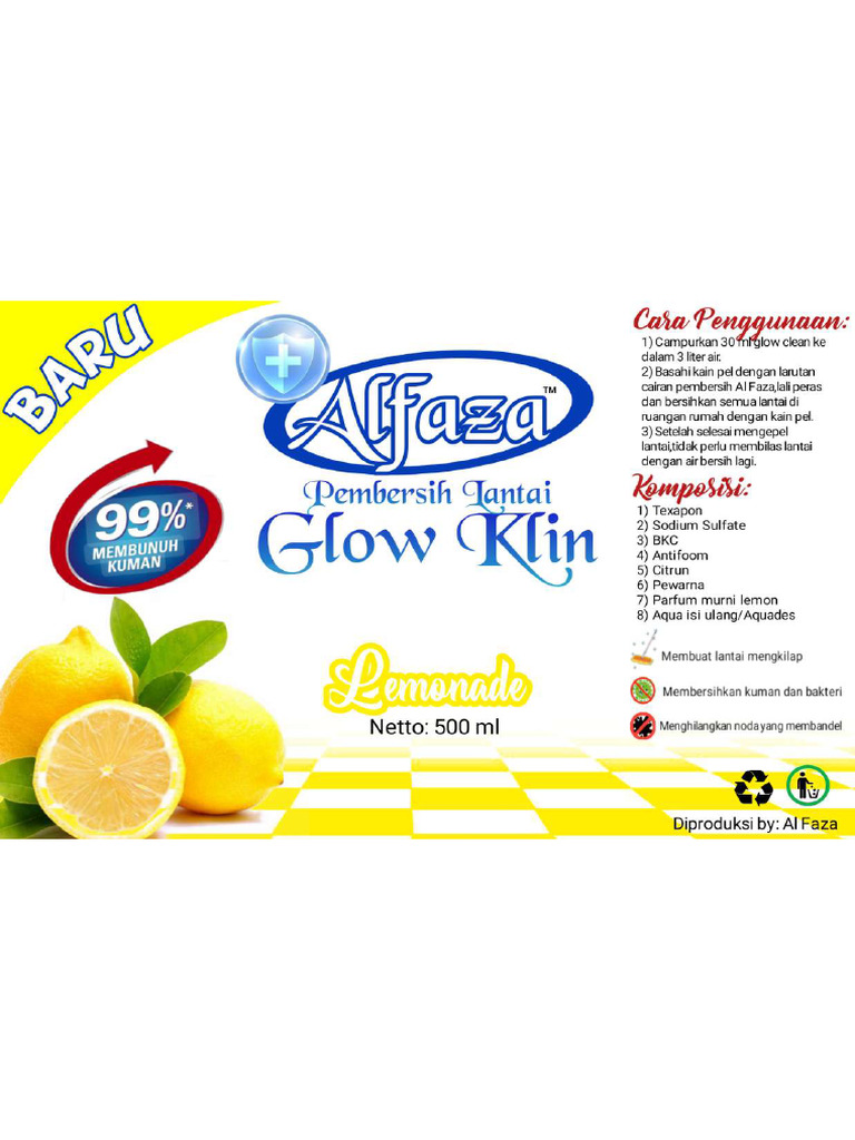 Label Kemasan Sabun Pembersih Lantai KLMPK AFD | PDF