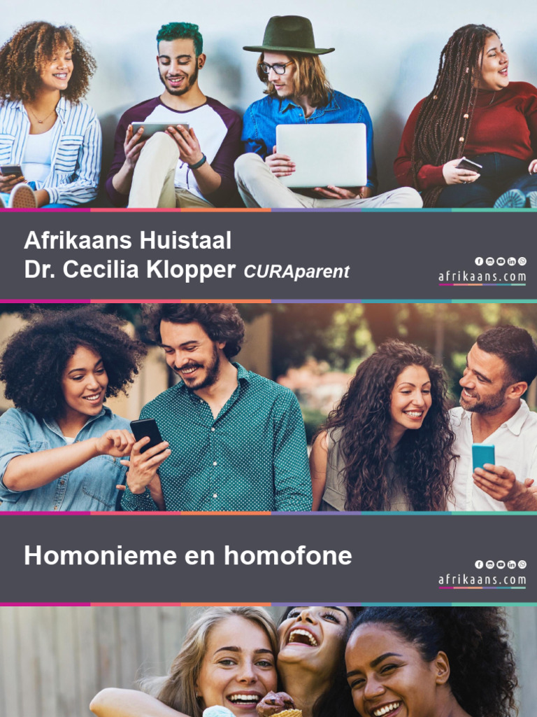 Homonieme en Homofone - A29776 Afr - Com PPT - 16-9 | PDF