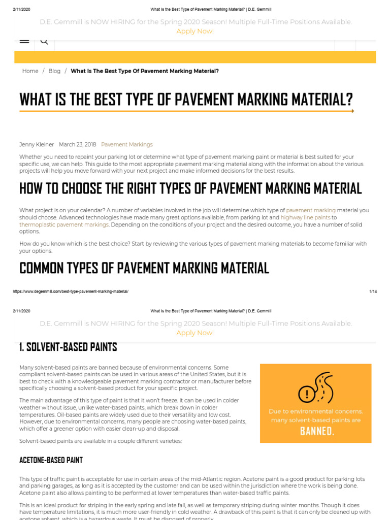 What Is the Best Type of Pavement Marking Material_ _ D.E. Gemmill ...