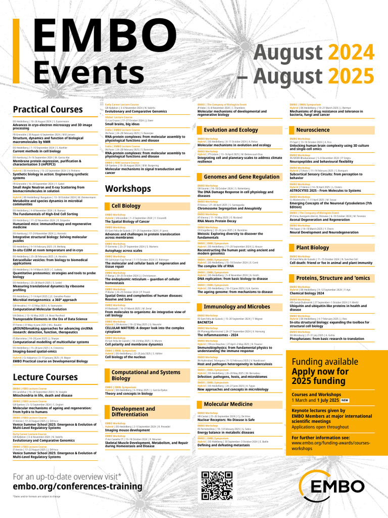 Embo Events Poster 24-25 Web | PDF | Cell (Biology) | Biology