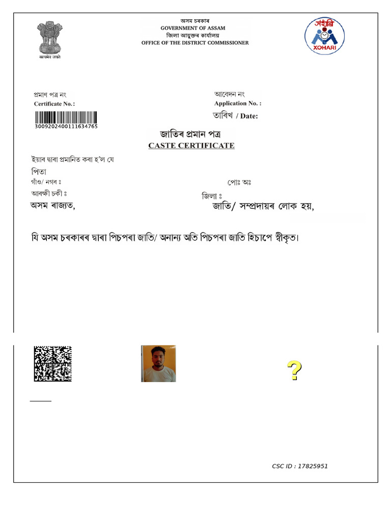 CASTE CERTIFICATE FINAL | PDF | Secure Communication | Public Key ...