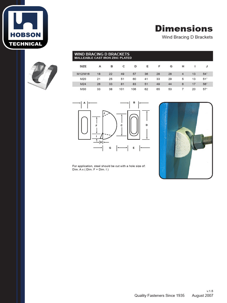 Hobson Wind Bracing D Brackets | PDF