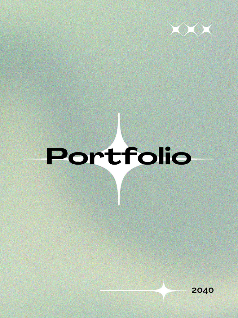 portfolio aesthetic file cover page | PDF
