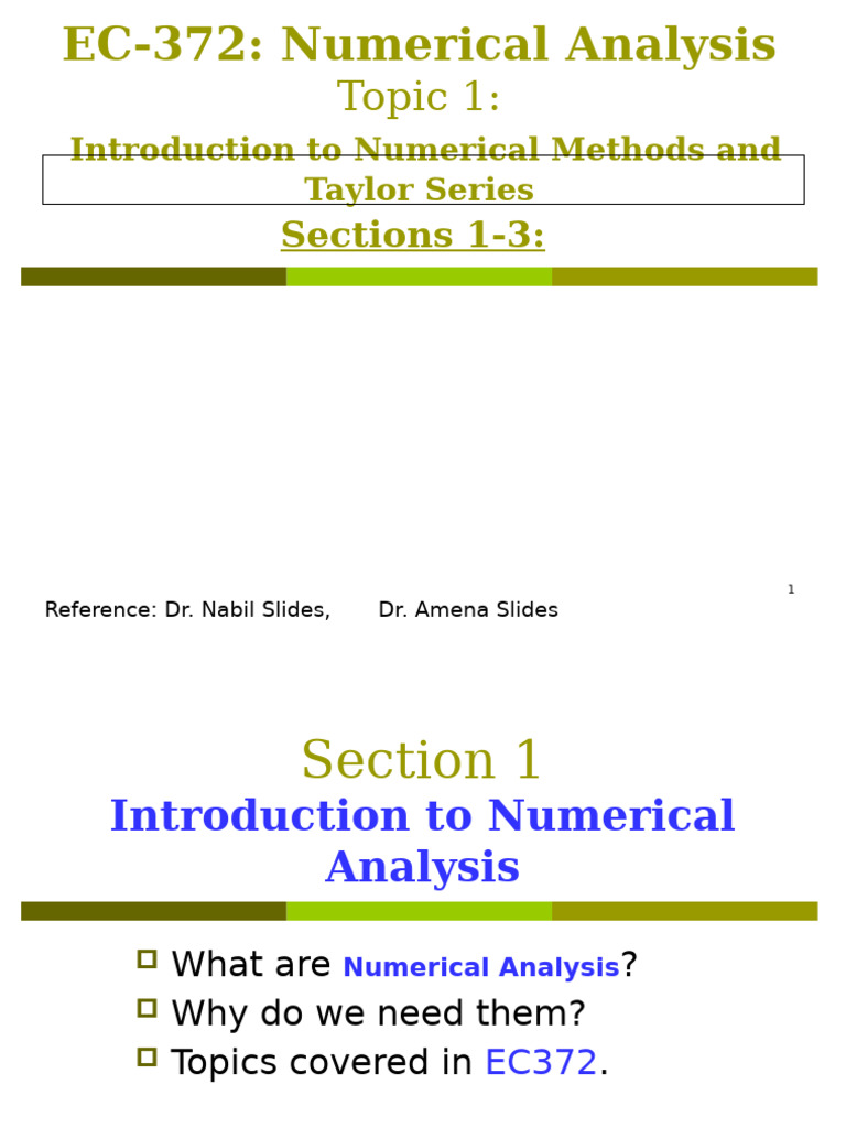 Lecture 1 | PDF | Numerical Analysis | Significant Figures
