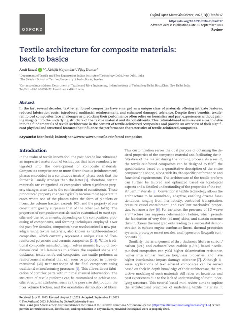 Textile Architecture in Composites | PDF | Composite Material | Textiles