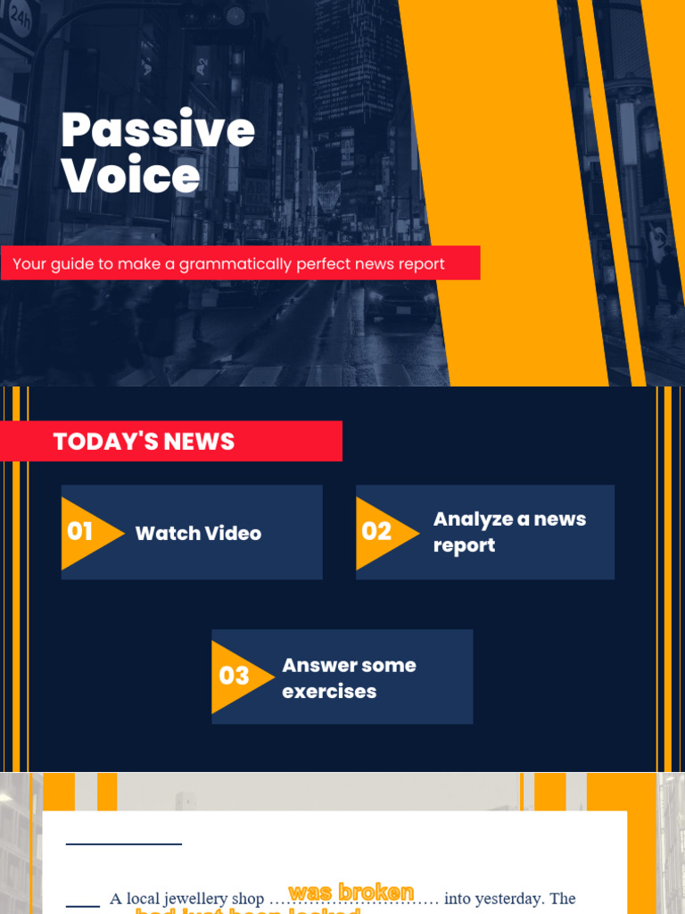 Passive Voice (Breaking News) | PDF | Grammatical Tense | Linguistics