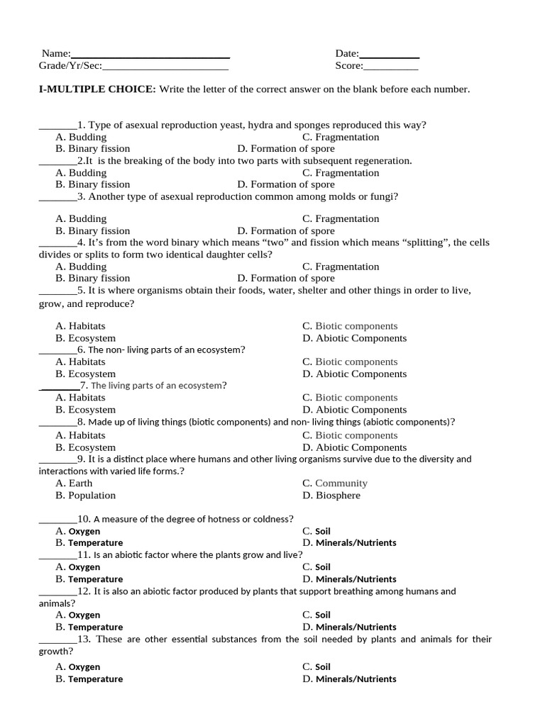 1.earth and Life Sciences | PDF | Ecosystem | Volcano