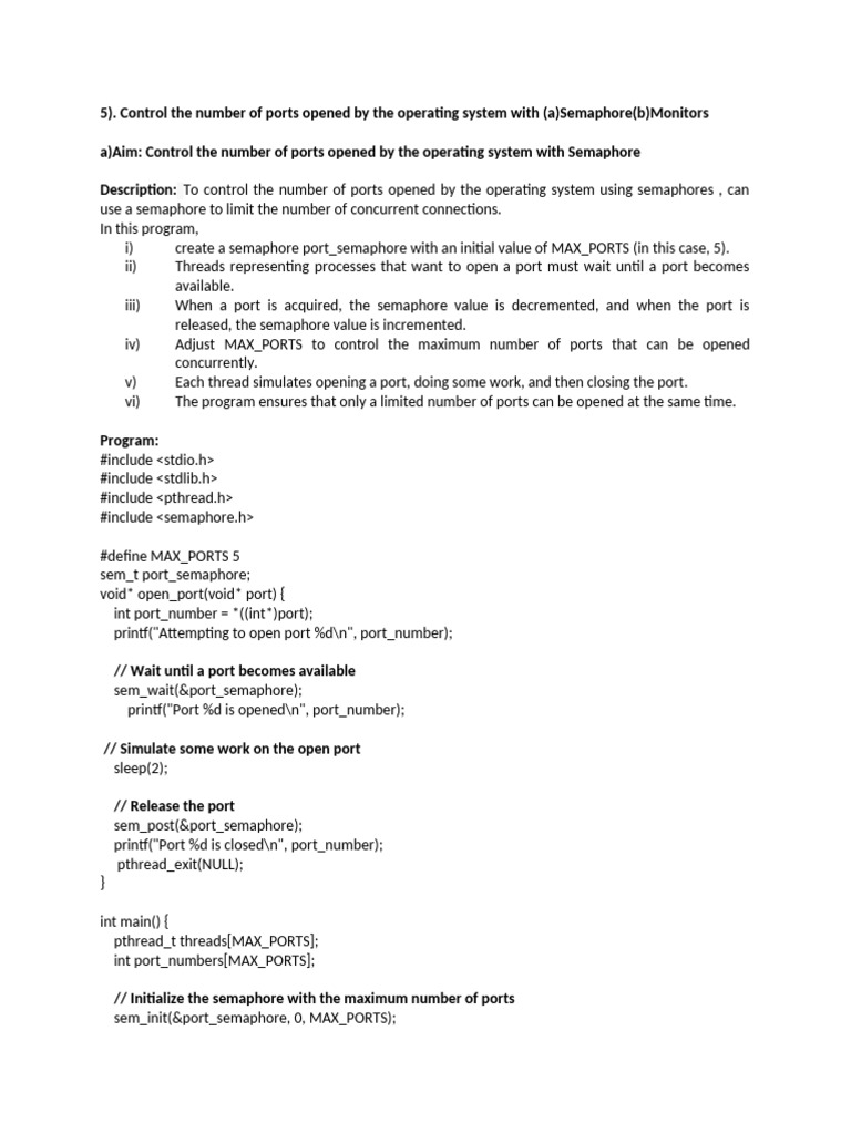 5.A)semaphores | PDF | Computer Architecture | Computer Science