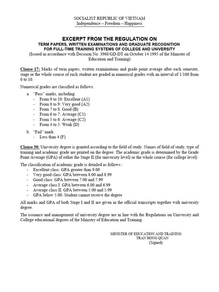 MOET Grading System | PDF