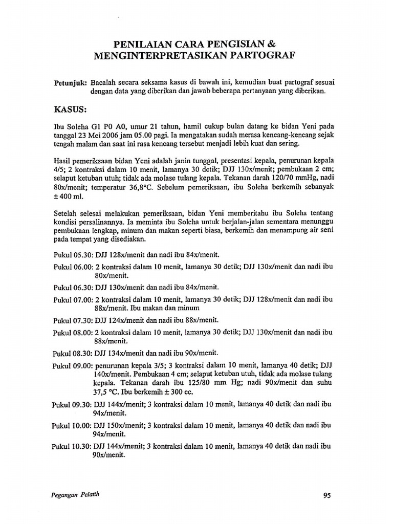 Soal Partograf | PDF