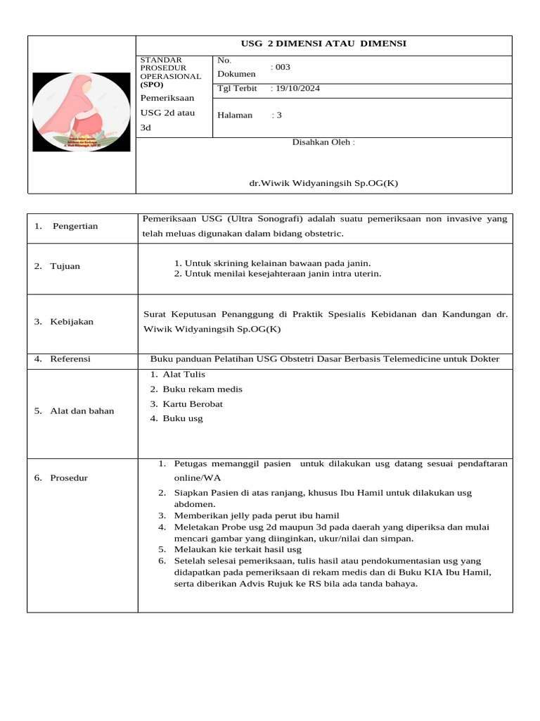 Spo Usg DR - Wiwik | PDF