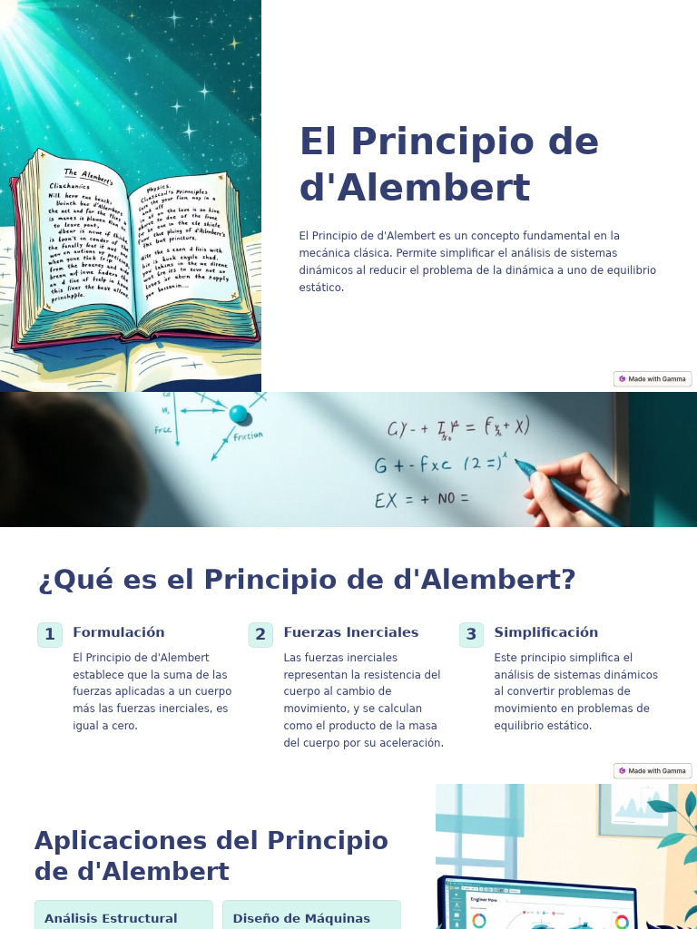 El Principio de DAlembert 2.0 | PDF | Fuerza | Mecánica