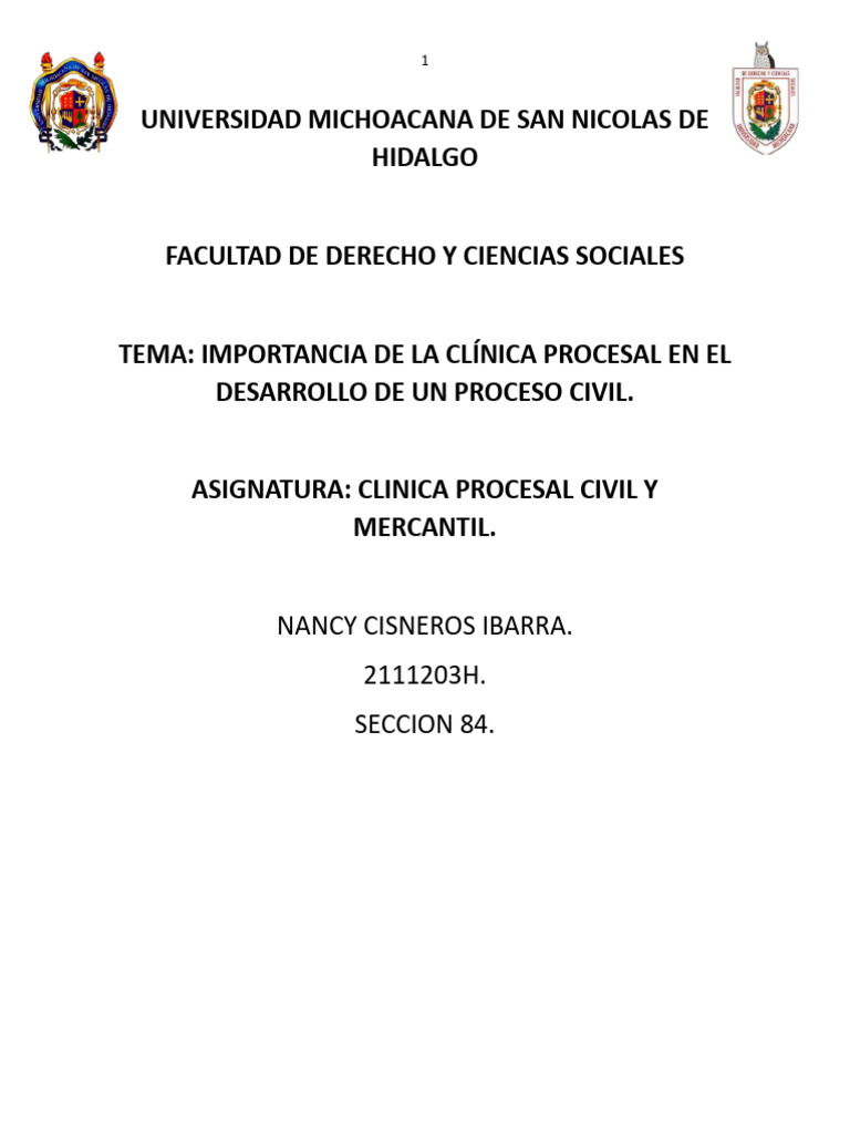 Clinica Nancy Cisneros | PDF | Jurisdicción | Ley procesal