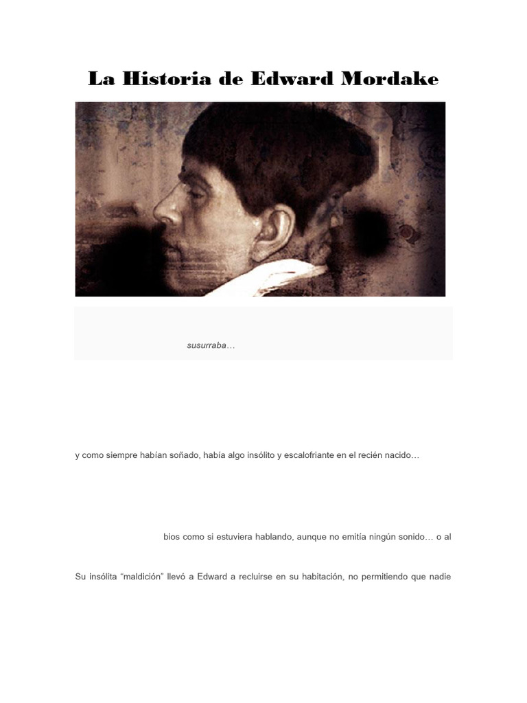 Leyendas Urbanas - La Historia de Edward Mordake y Más | PDF | Novela ...