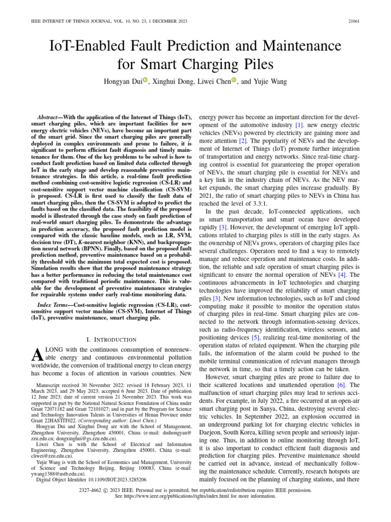 IoT-Enabled Fault Prediction and Maintenance For | PDF | Receiver ...