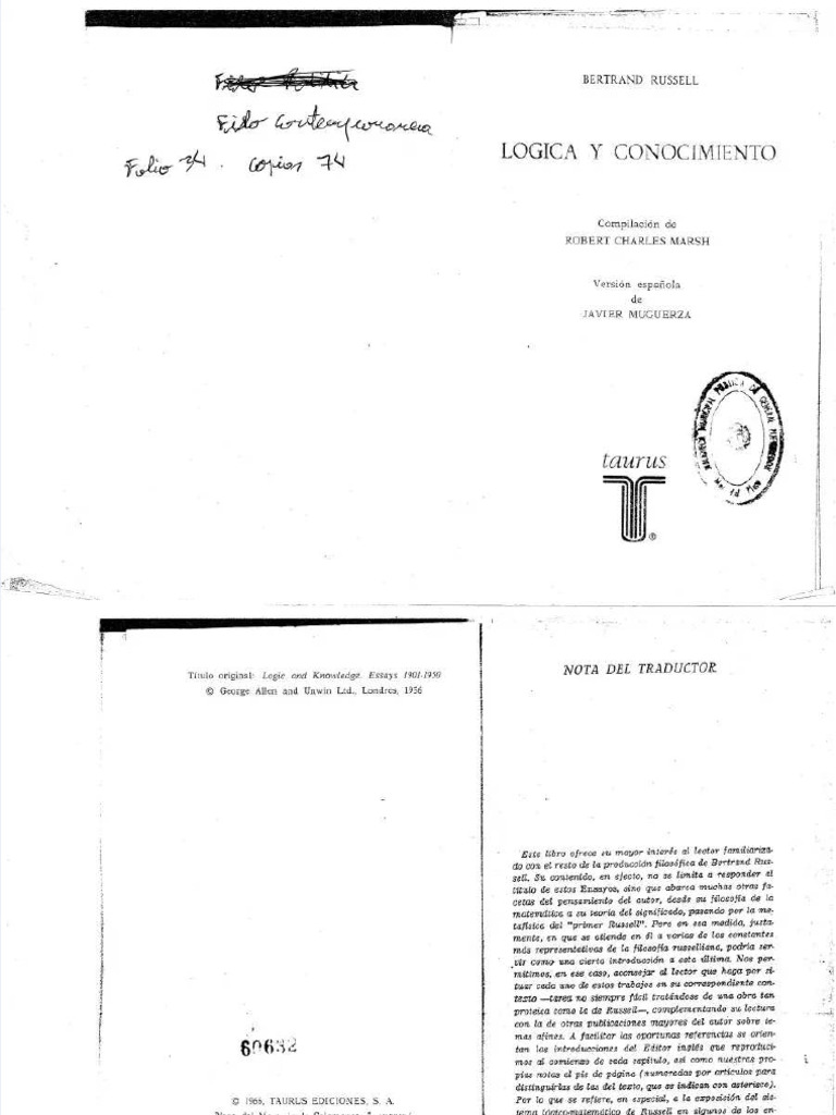 04 Russell La Filosofia Del Atomismo Logico | PDF