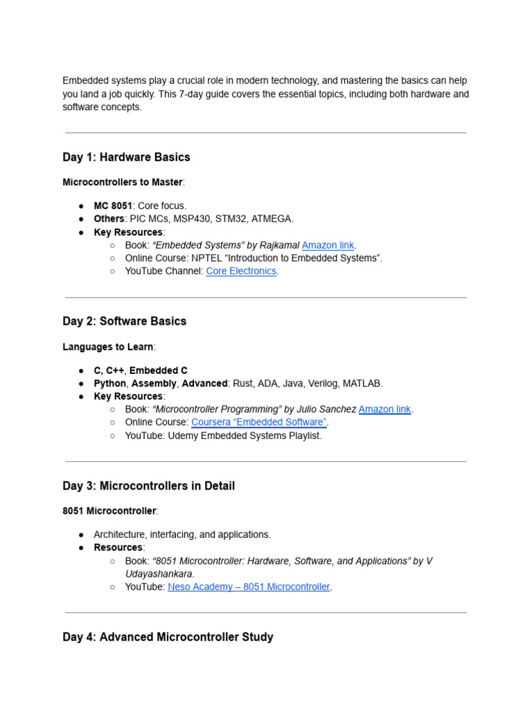 Embedded Systems Basics | PDF