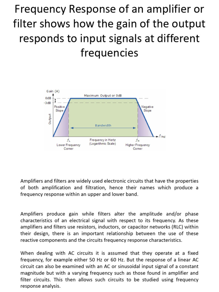 Frequency Response of an CS amplifier | PDF | Amplifier | Electronic Filter