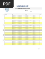 Badminton Score Sheet | PDF