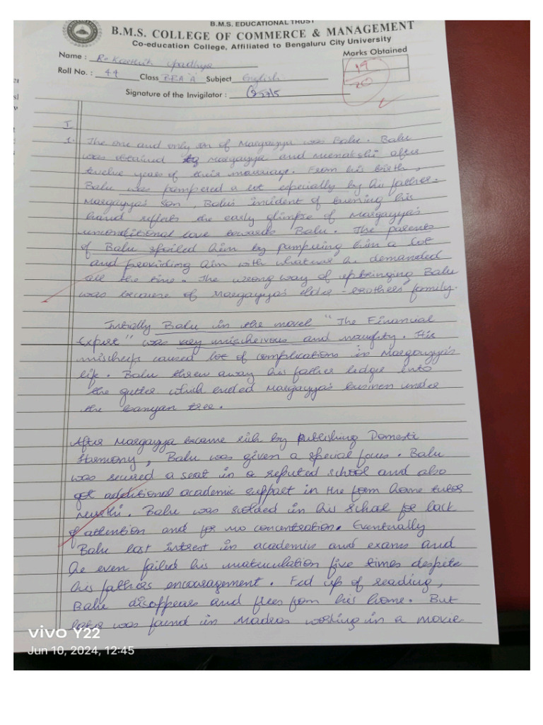 Eng 1st Internals Answers | PDF