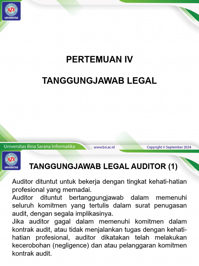 Pertemuan Iv Tanggungjawab Legal | PDF | Bisnis | Pengelolaan Keuangan & Uang