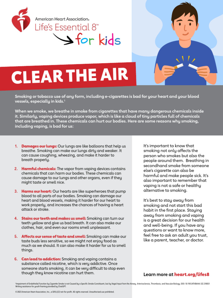Lifes Essential 8 For Kids Clear The Air | PDF | Electronic Cigarette ...