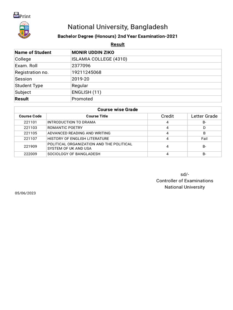 National University, Bangladesh | PDF