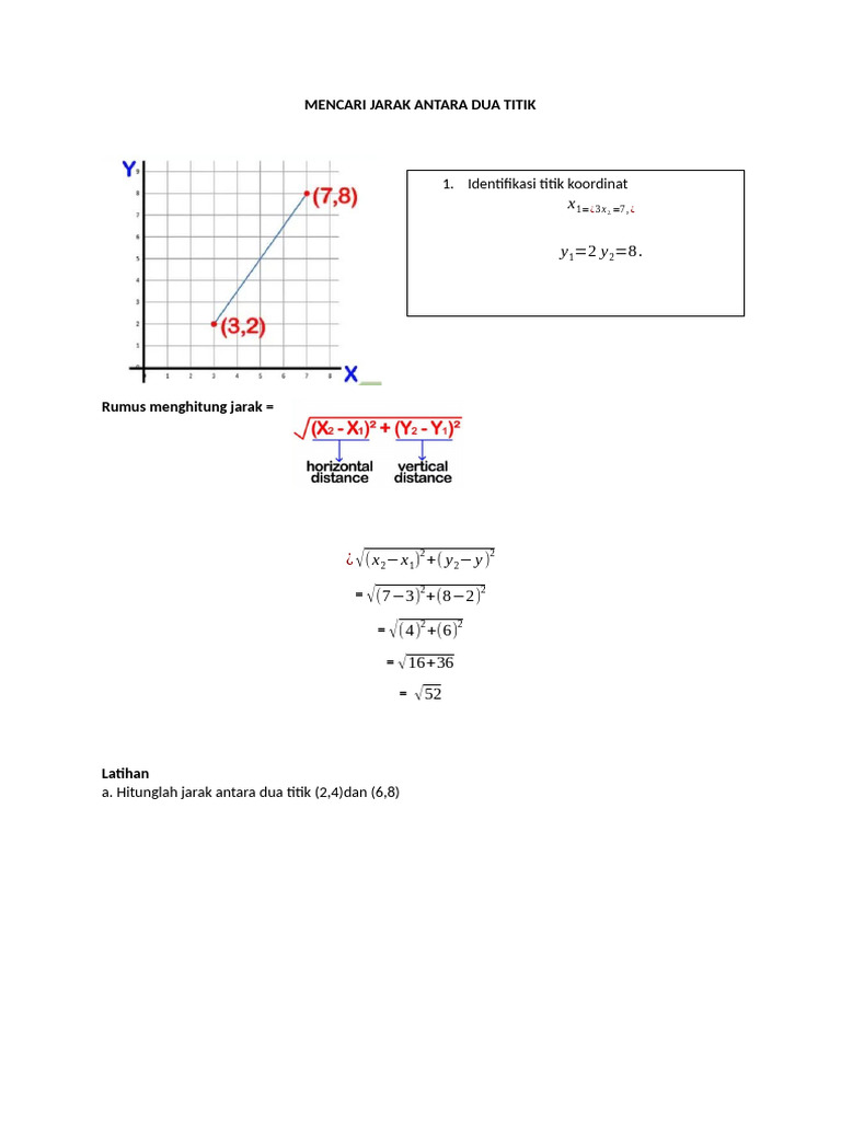Mencari Jarak Antara Dua Titik | PDF