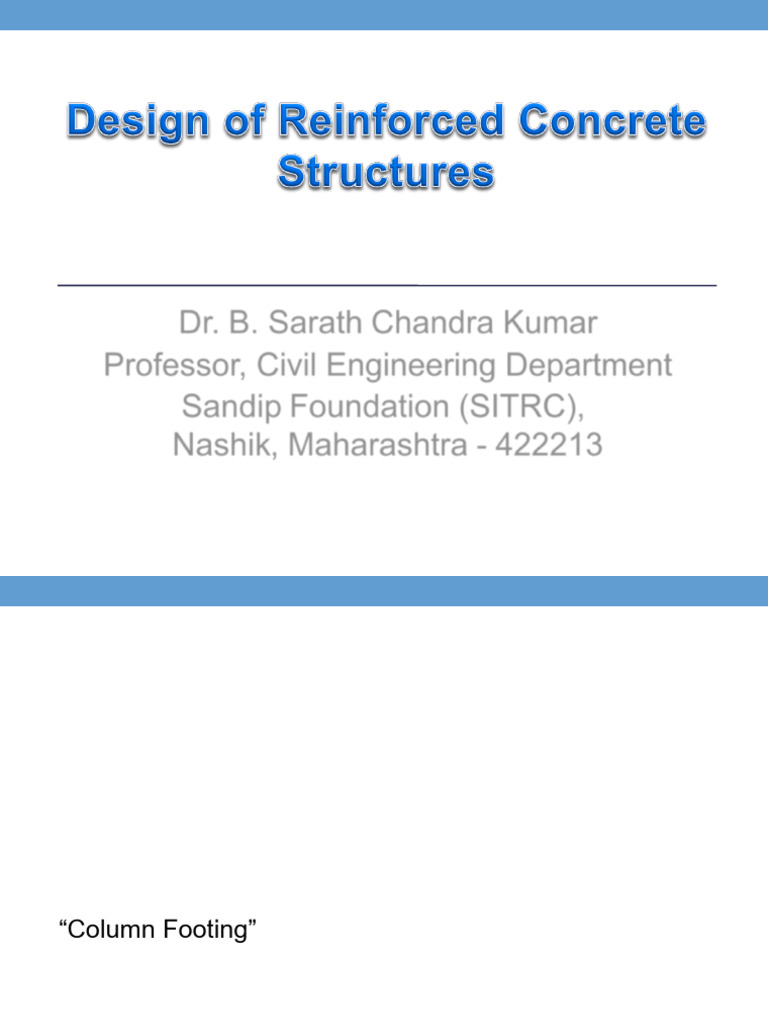 Unit -6 Design of Footing | PDF | Foundation (Engineering) | Stress (Mechanics)