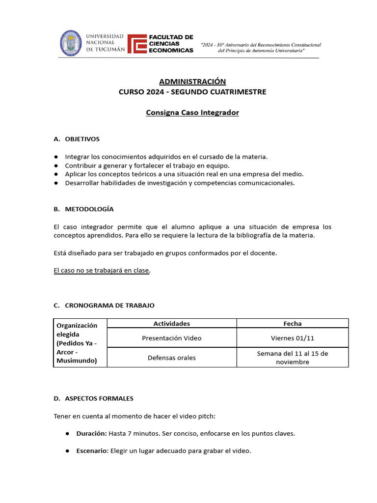 Consigna Caso Integrador 2024.docx (2) | PDF