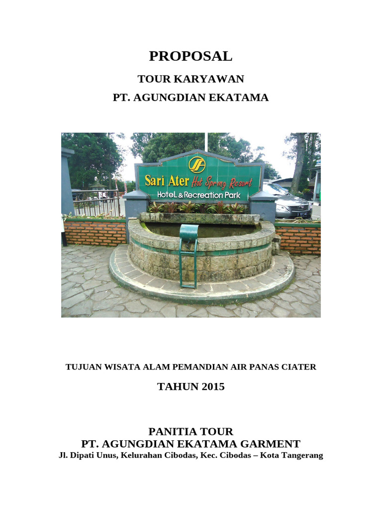 Proposal Tour Perusahaan Kelompok 6 | PDF | Karier & Perkembangan ...