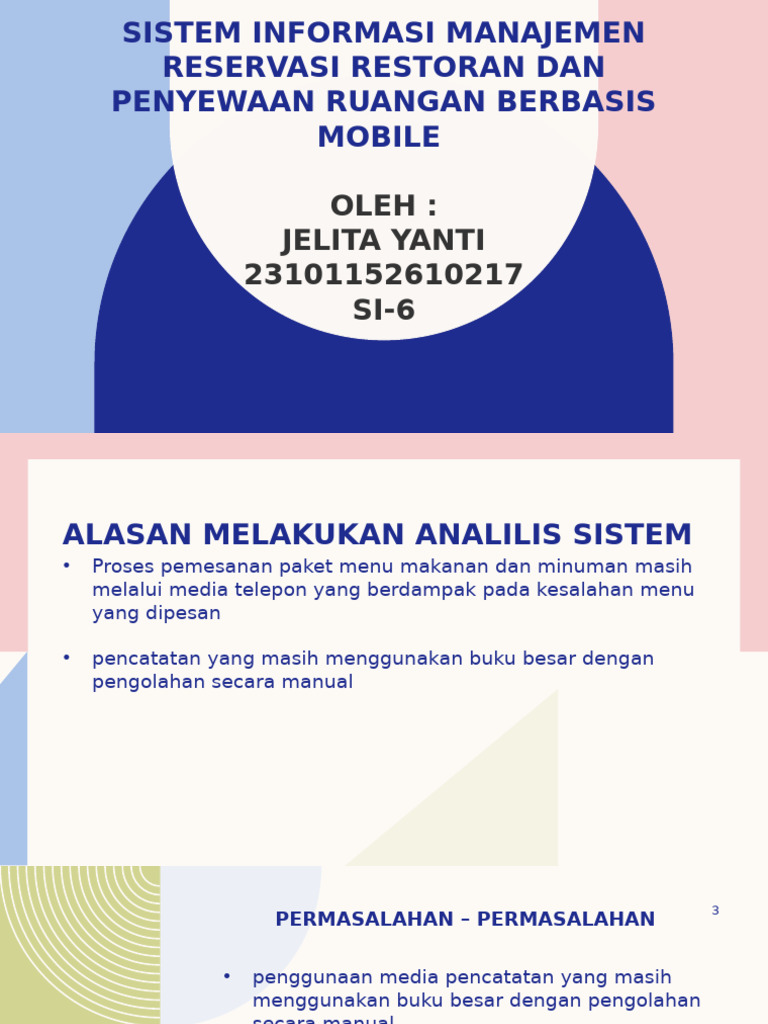 Sistem Informasi Manajemen Reservasi Restoran Dan Penyewaan Ruangan ...