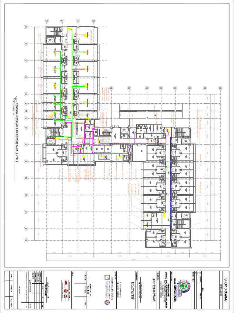 I SHOP DRAWING Instalasi Pipa Refrigent Lt 5 | PDF
