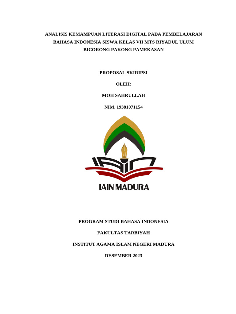 Proposal MOH 2023-1 | PDF