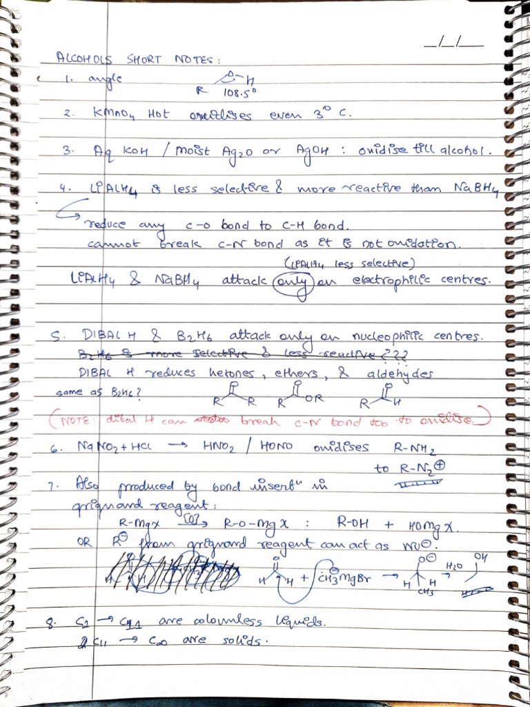 Alcohol short notes | PDF