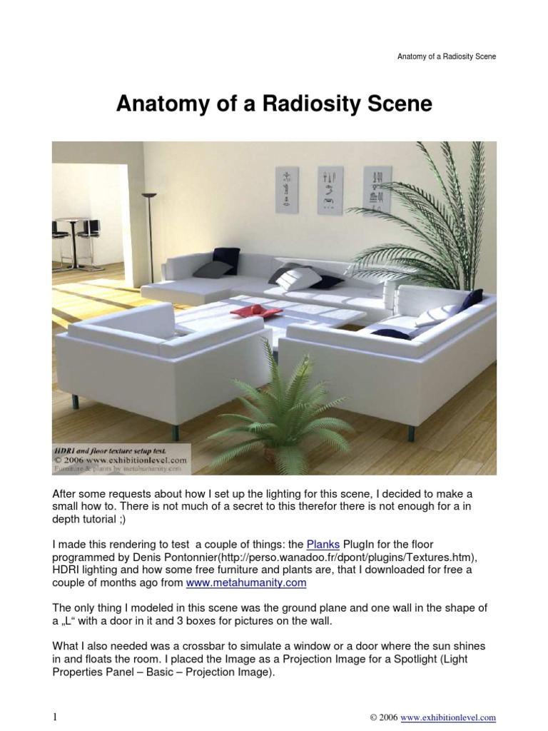 Radiosity Room - Lightwave 3D | PDF | Rendering (Computer Graphics) | Computer Graphics
