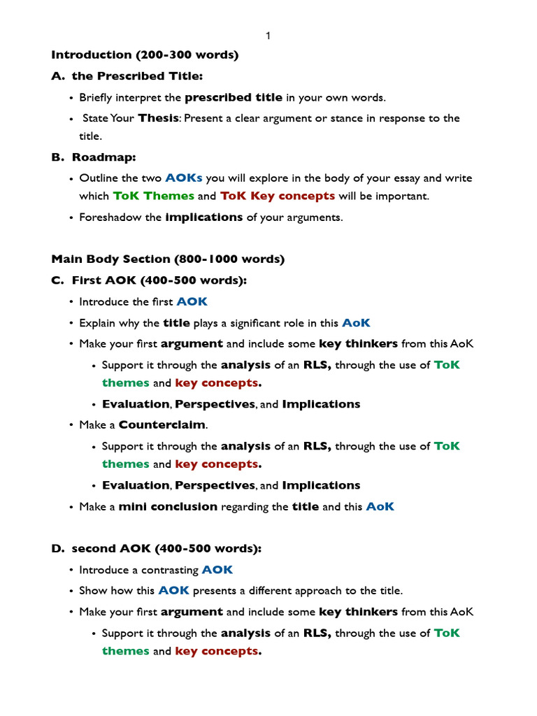 ToK_Essay_Outline | PDF | Liberal Arts Education