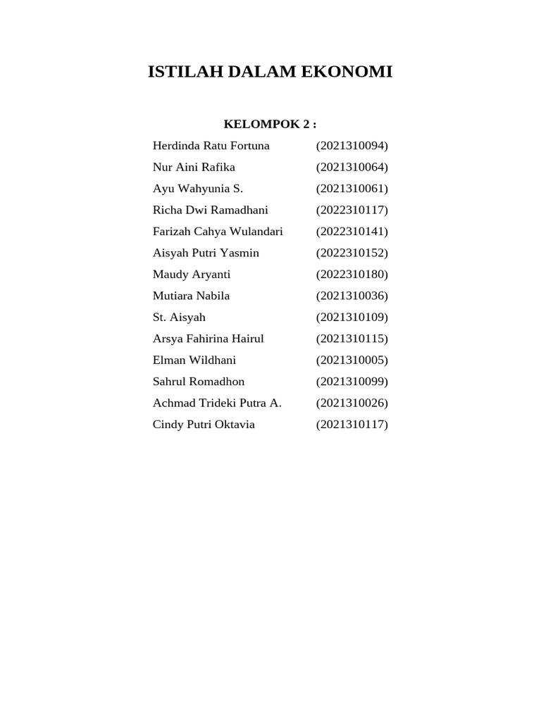 Glosarium Kelompok 2 Ekp | PDF