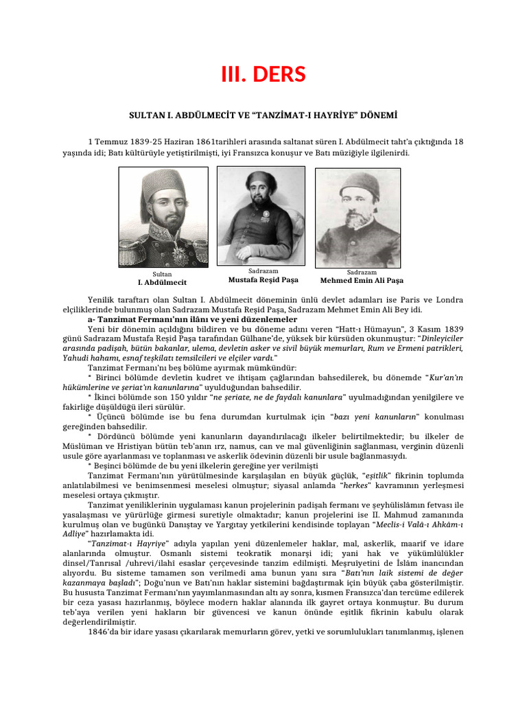 HST1001DersÖzeti III | PDF
