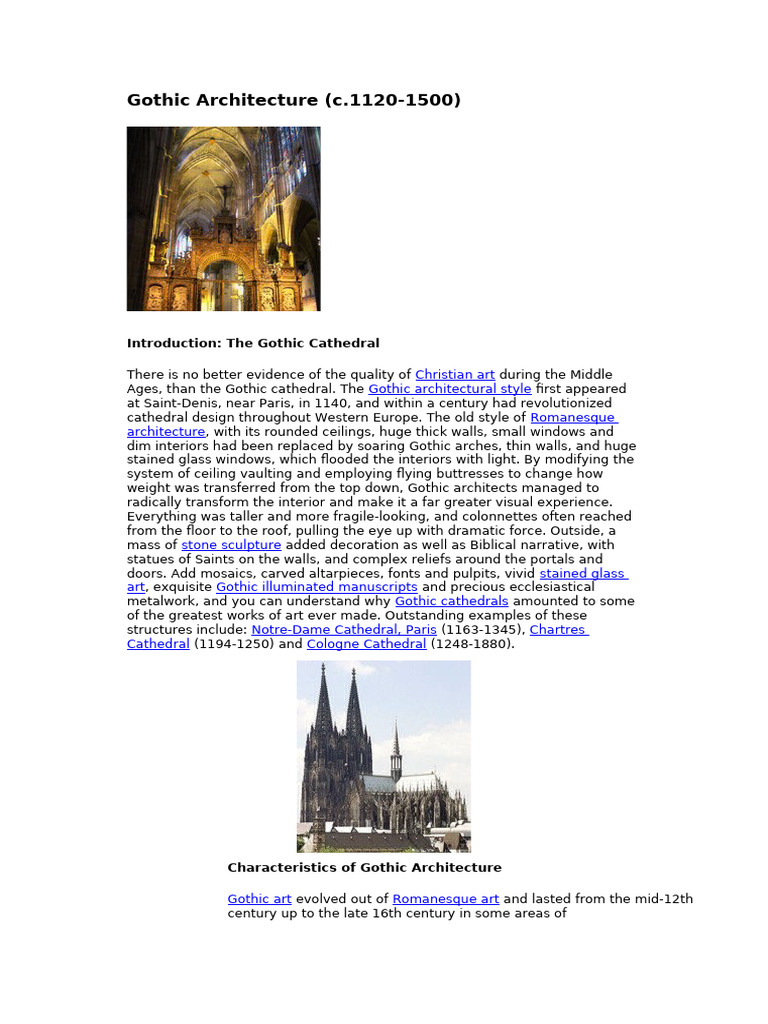types of architecture | PDF | Gothic Architecture | Vault (Architecture)