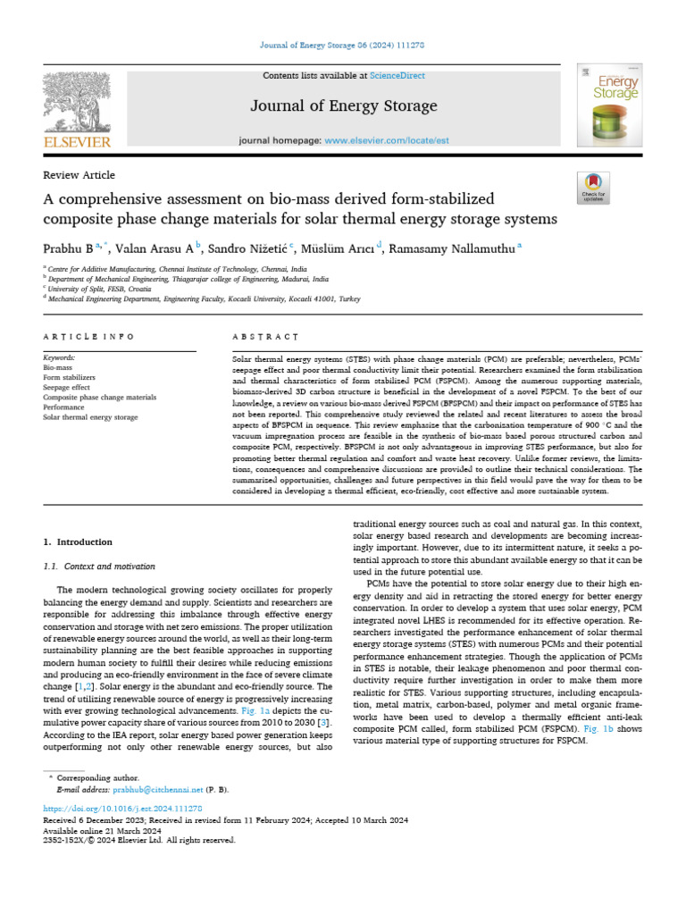 A Comprehensive Assessment on Bio-mass Derived Form-stabilized ...