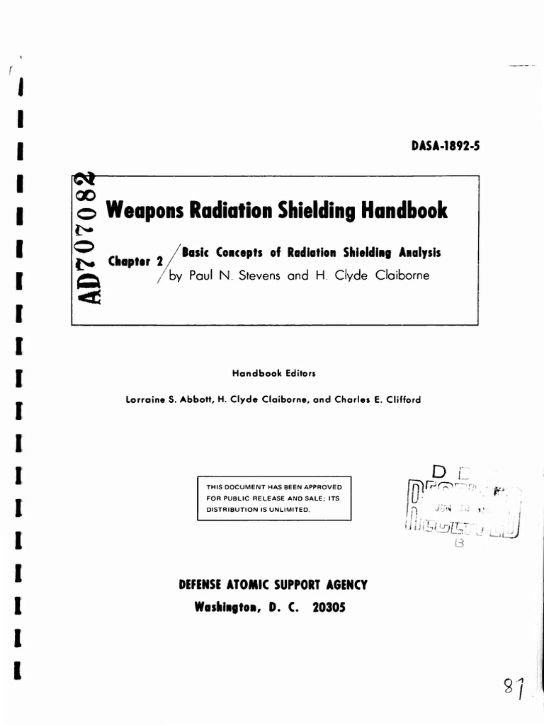 Weapons Radiation Shielding Handbook | PDF | Gamma Ray | Neutron