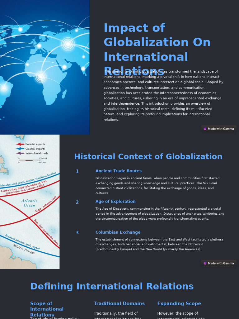 Globalization's Impact on International Relations | PDF | Globalization | Habitat Destruction