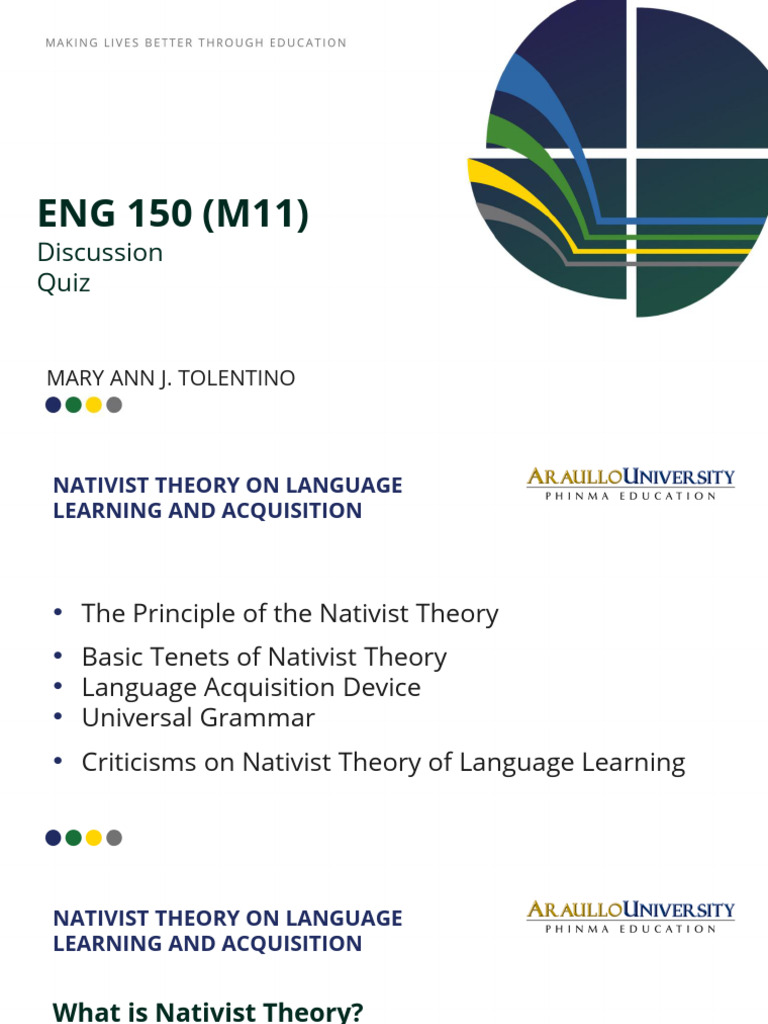 ENG 150 Module 11-1 | PDF | Language Acquisition | Cognitive Science
