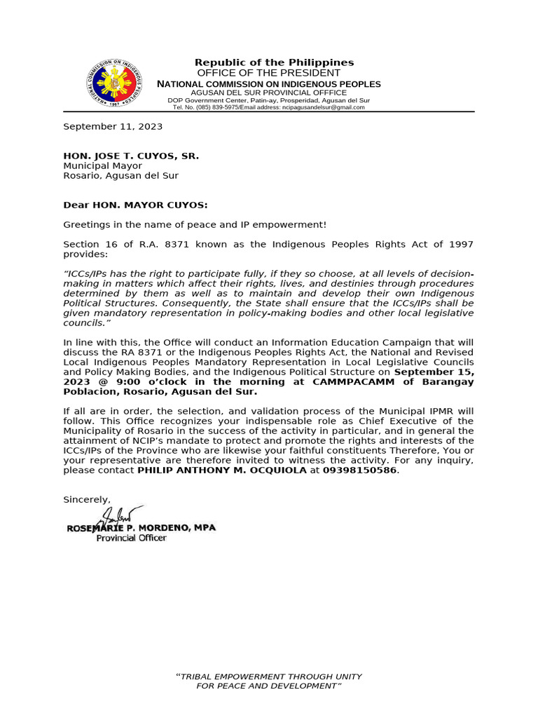 Indigenous Rights Campaign Notice | PDF